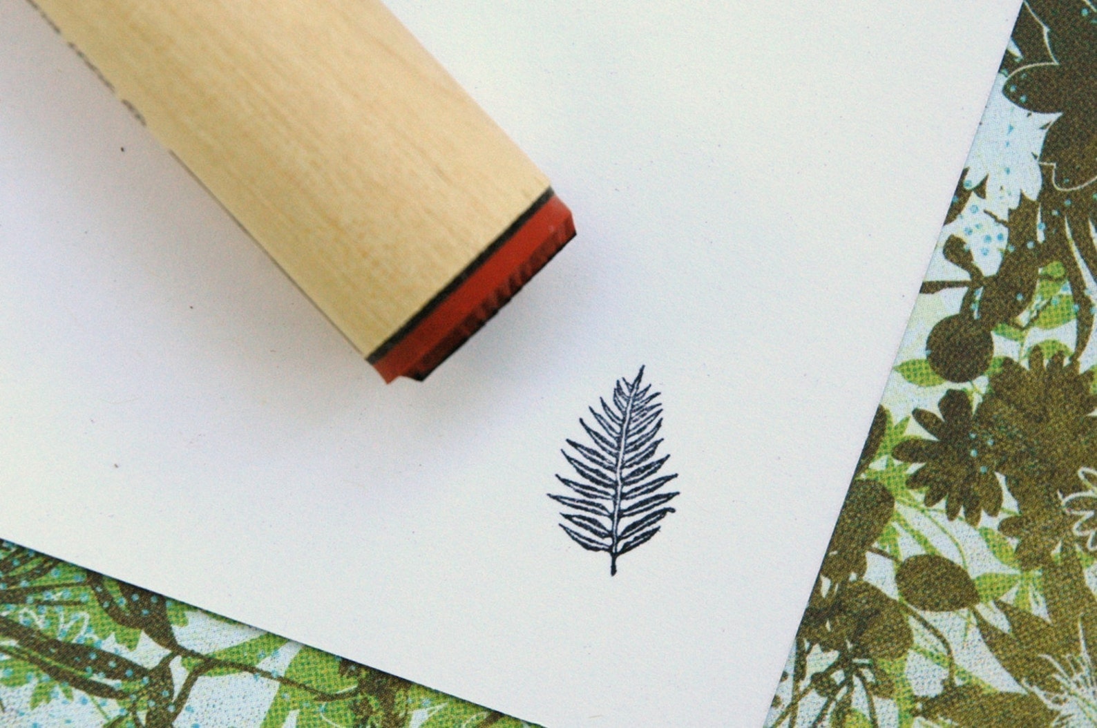 Palm Fern Rubber Stamp - Etsy
