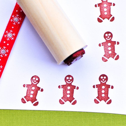 Gingerbread Man Rubber Stamp - Etsy