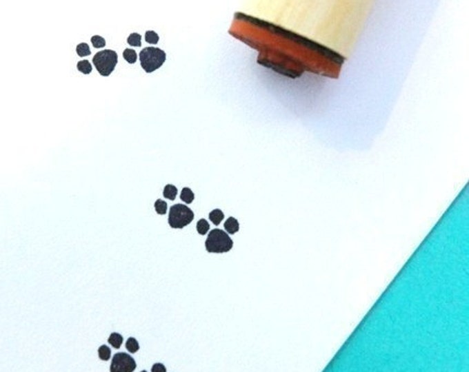 Paw Prints Rubber Stamp - Etsy