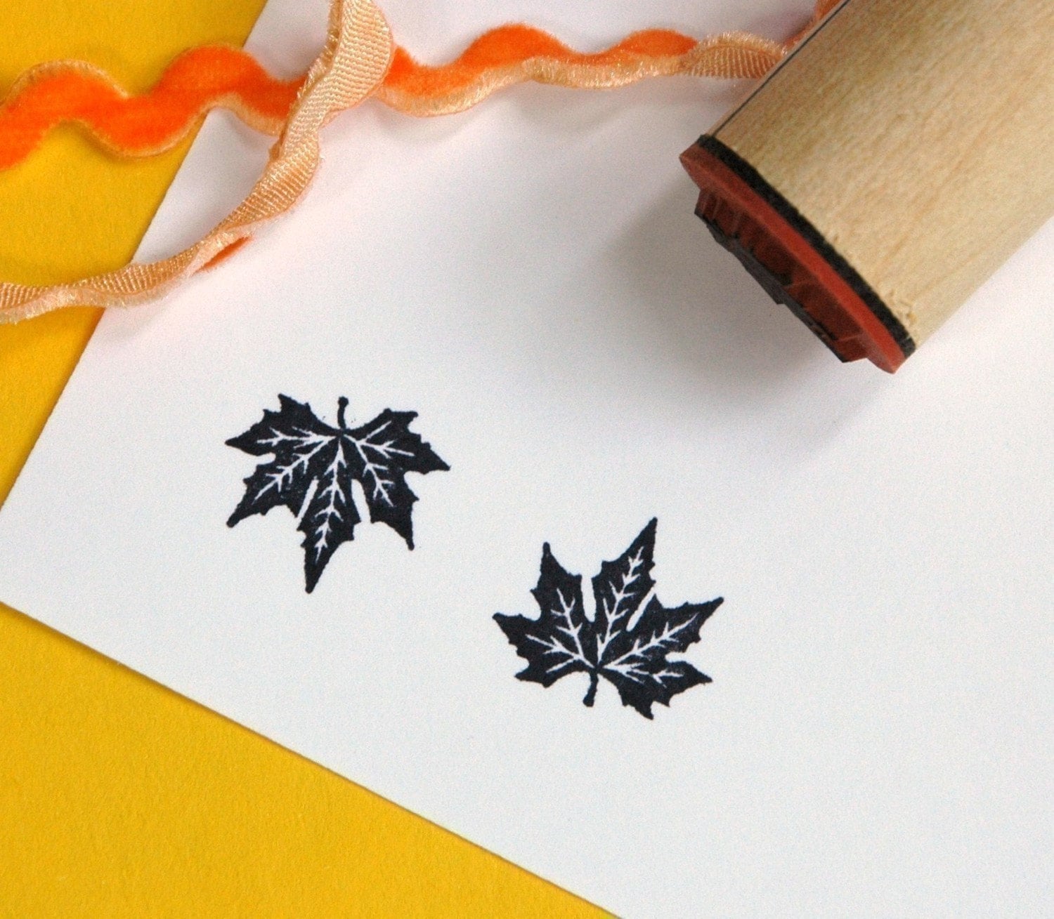 Silver Maple Rubber Stamp - Etsy