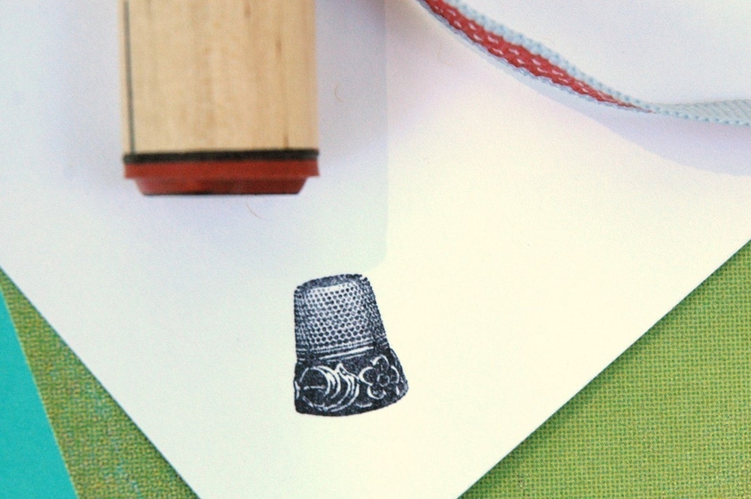 Thimble Rubber Stamp - Etsy