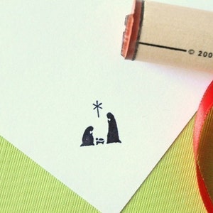 Nativity Rubber Stamp - Etsy