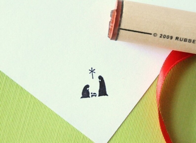 Nativity Rubber Stamp - Etsy