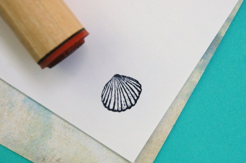Clam Shell Rubber Stamp - Etsy