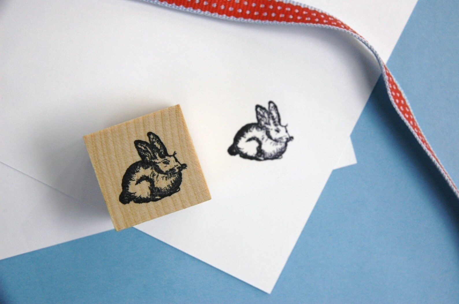 Rabbit Rubber Stamp - Etsy
