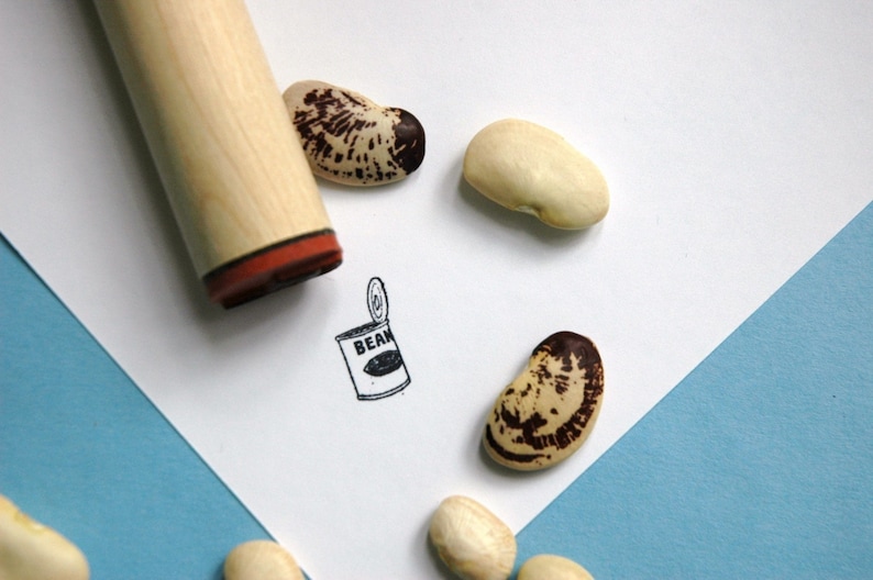 Can of Beans Rubber Stamp - Etsy