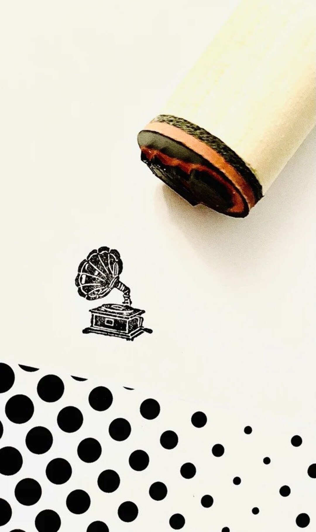 Antique Record Player Rubber Stamp - Etsy