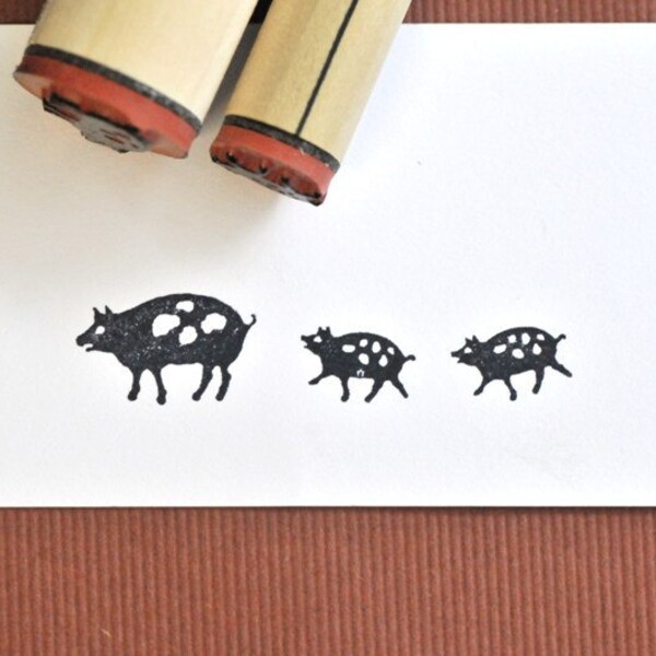 Pig Rubber Stamp - Etsy