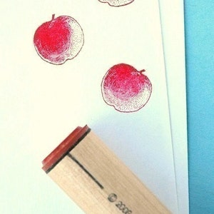 Apple Rubber Stamp - Etsy