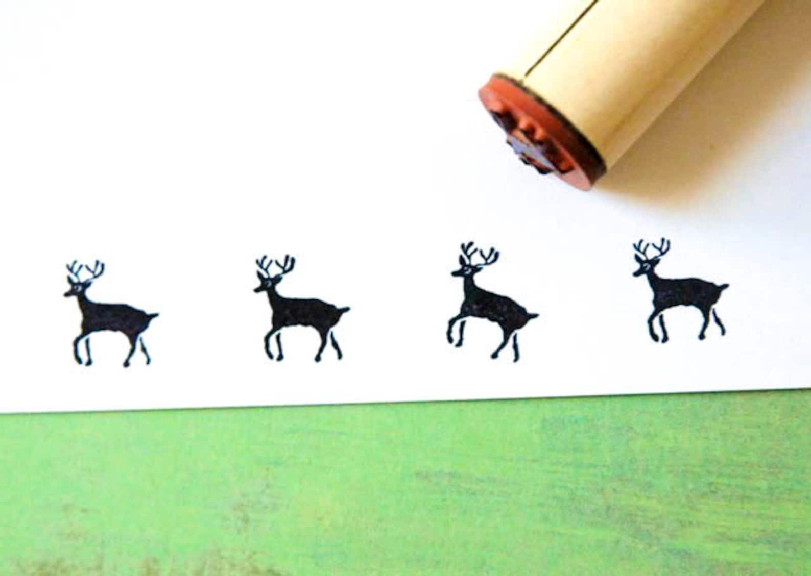 Deer Rubber Stamp - Etsy