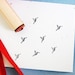 Bird Tracks Rubber Stamp - Etsy