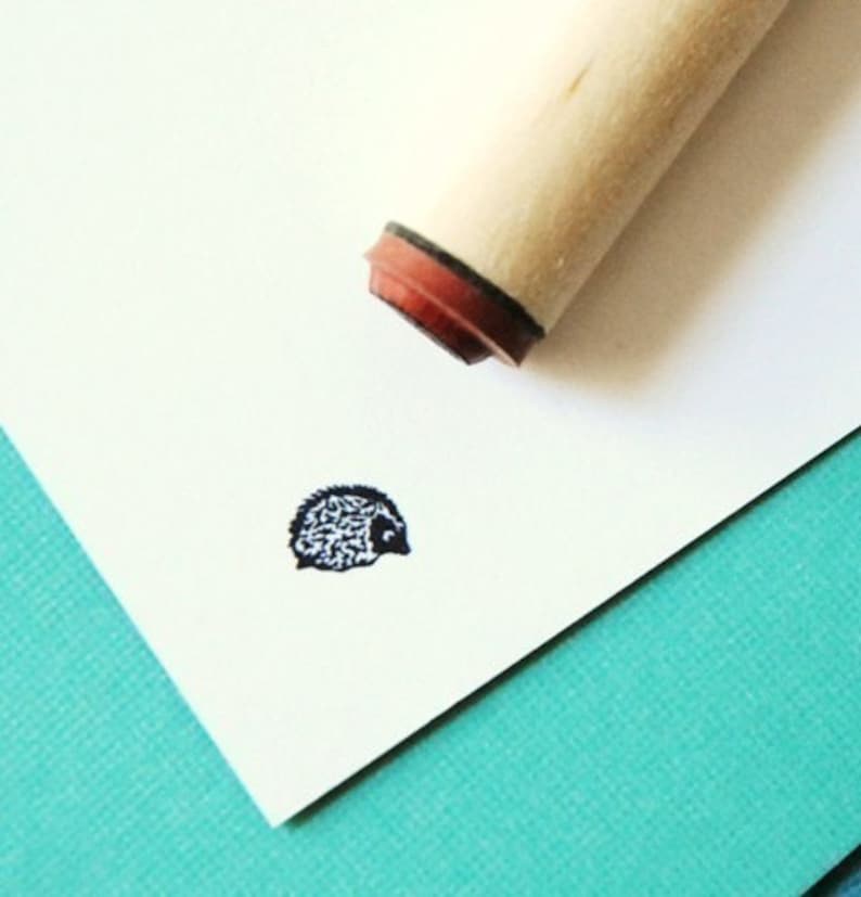 Hedgehog Rubber Stamp - Etsy