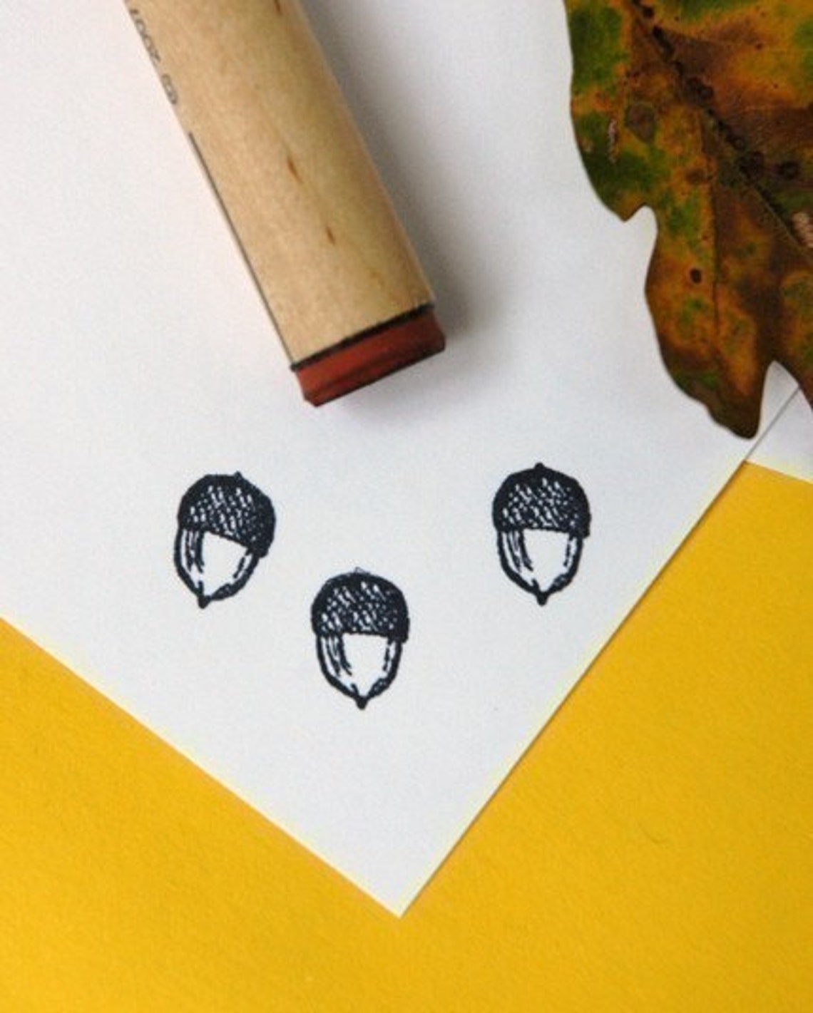 Acorn Rubber Stamp - Etsy