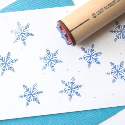 Filigree Snowflake Rubber Stamp - Etsy