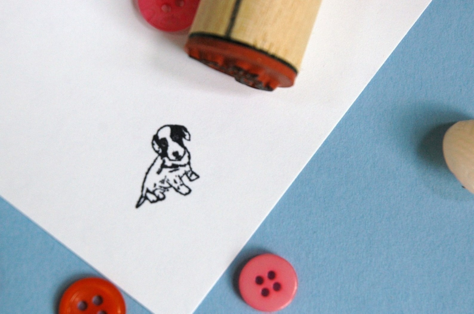 Sweet Puppy Rubber Stamp - Etsy