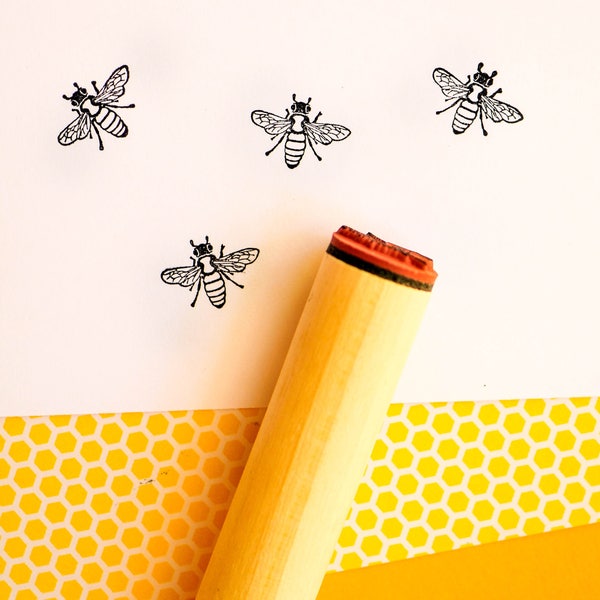 Bee Rubber Stamp - Etsy