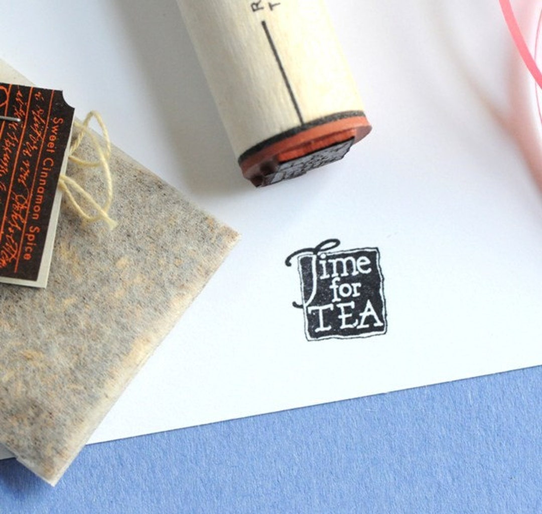 Time for Tea Rubber Stamp - Etsy