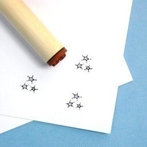 Crescent Moon and Stars Rubber Stamp Set - Etsy