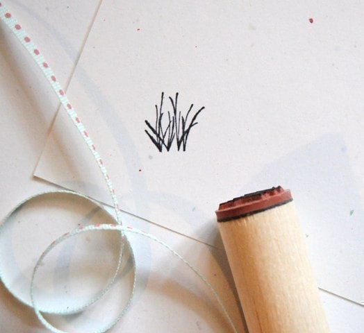 Grass Sprigs Rubber Stamp - Etsy