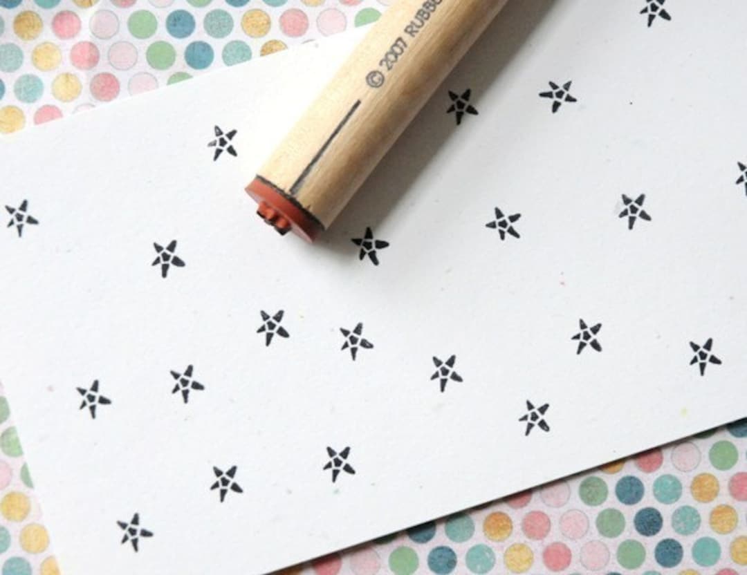 Solid Star Rubber Stamp - Etsy