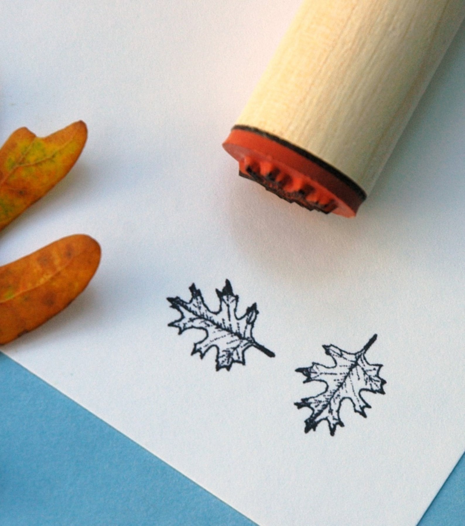 Red Oak Open Rubber Stamp - Etsy