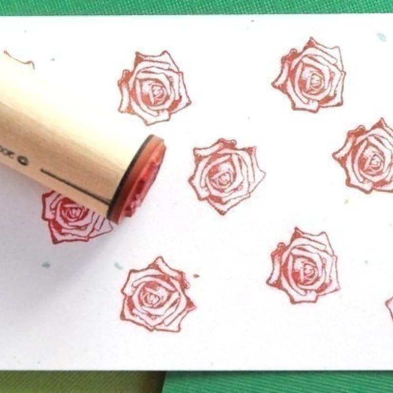 Rose Stamp - Etsy