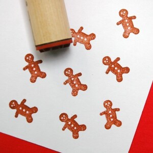 Gingerbread Man Rubber Stamp - Etsy