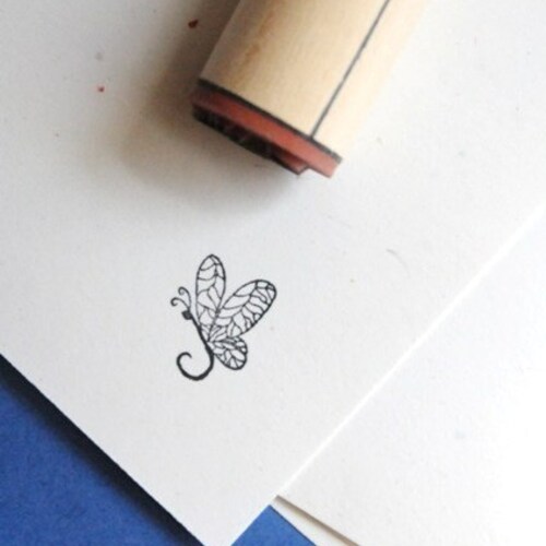 Butterfly Lady RUBBER STAMP Fantasy Stamp Fairy Stamp | Etsy