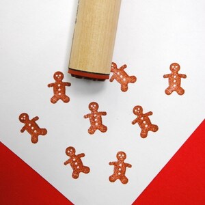 Gingerbread Man Rubber Stamp - Etsy