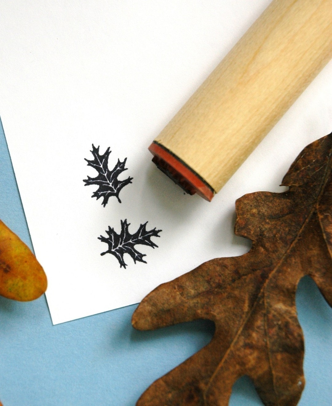 Red Oak Solid Rubber Stamp - Etsy