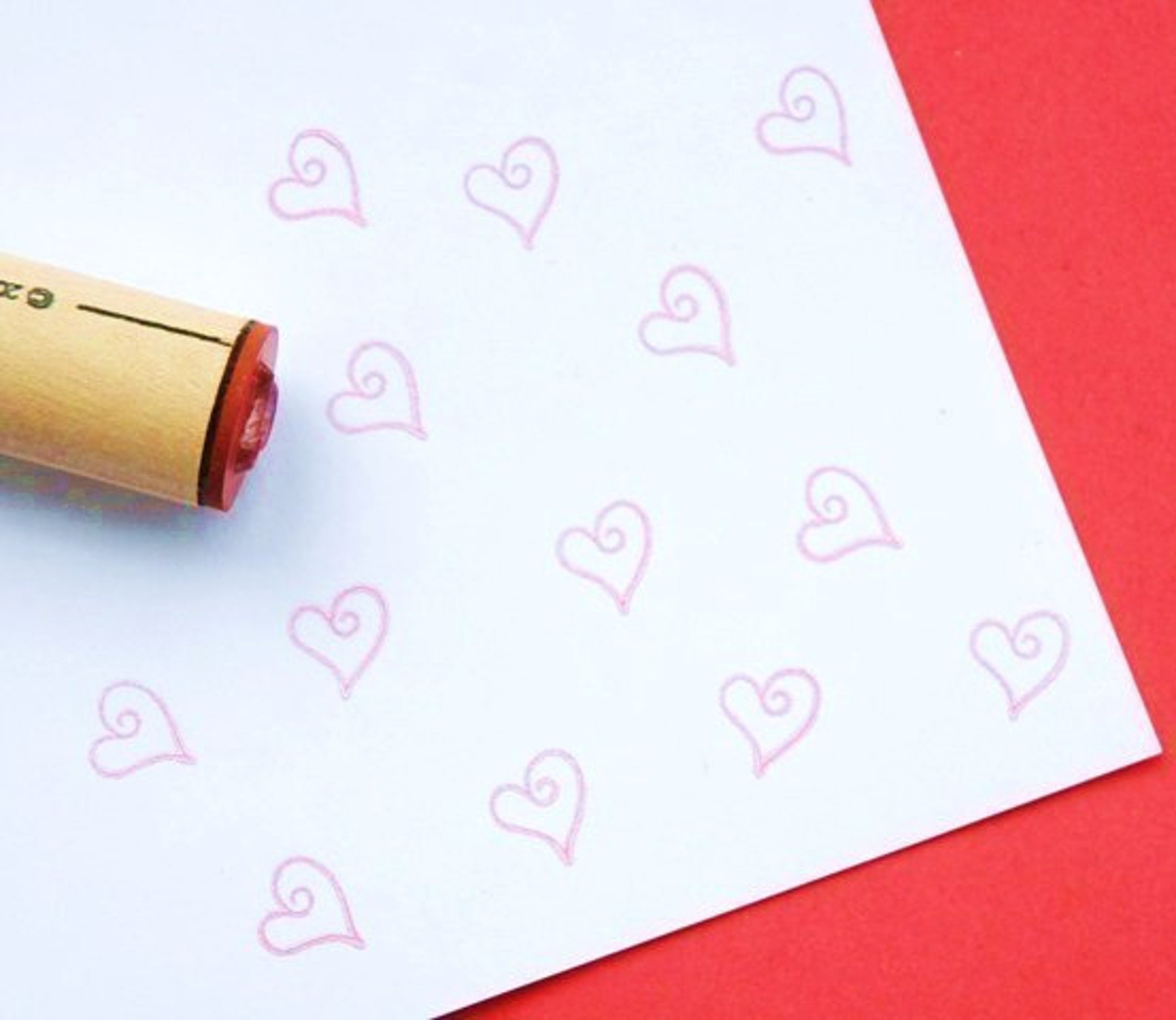 Loop Heart Rubber Stamp | Etsy