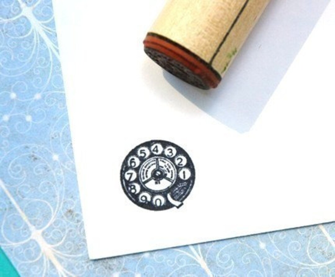 Rotary Dial Rubber Stamp - Etsy