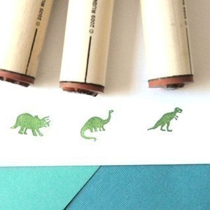 Dinosaurs Rubber Stamp Set - Etsy UK