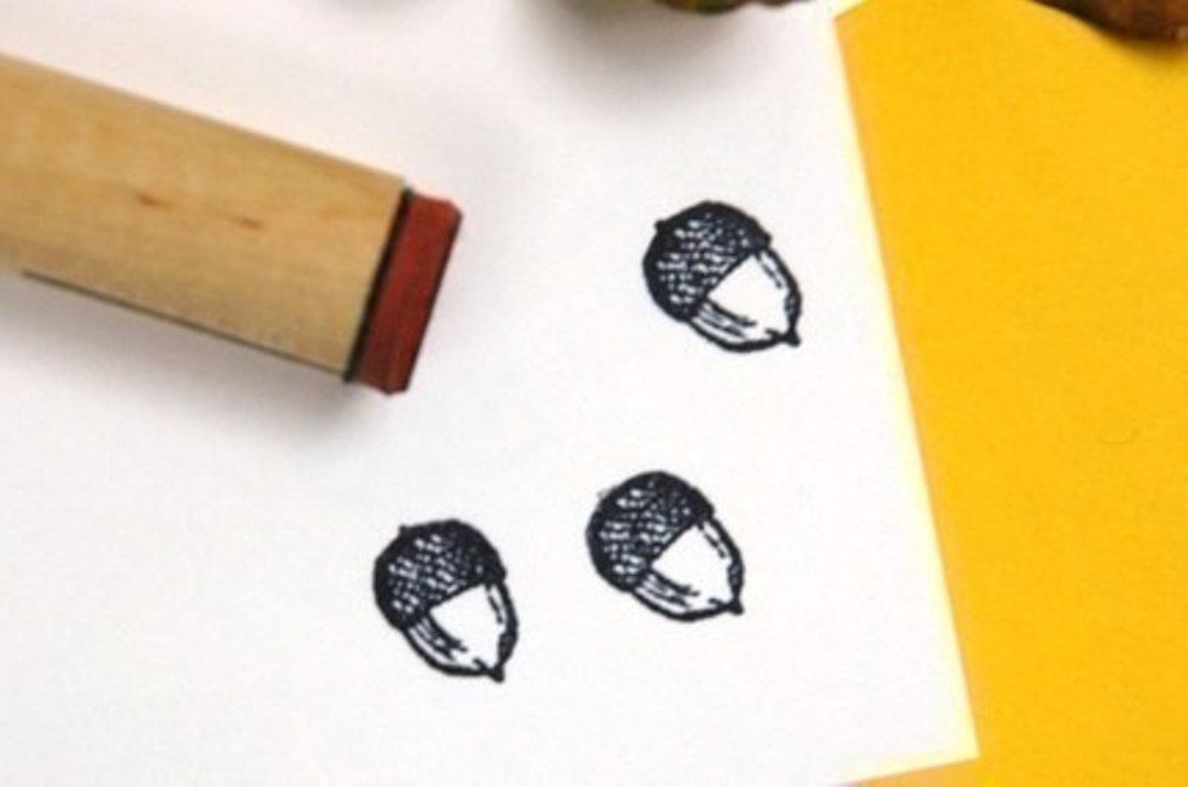 Acorn Rubber Stamp - Etsy