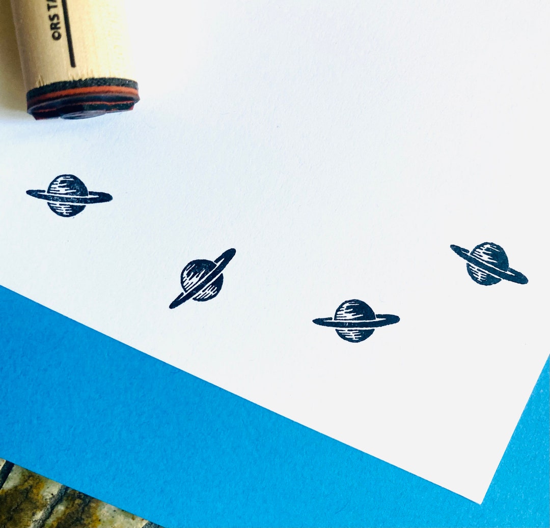 Saturn Rubber Stamp - Etsy