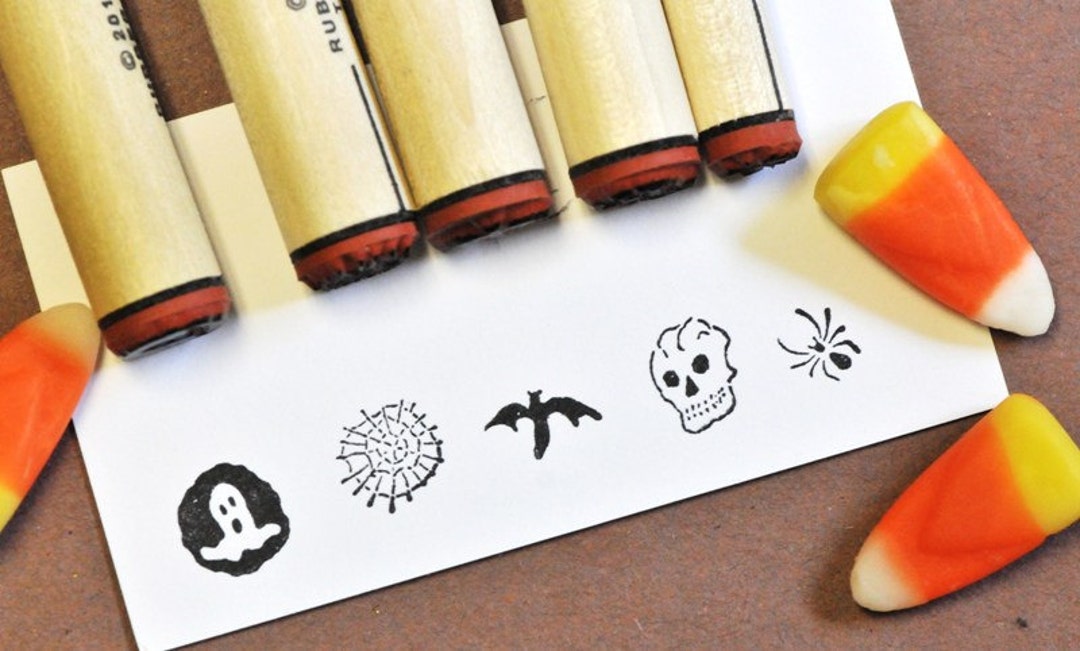 Spooky Sampler Rubber Stamp Set - Etsy