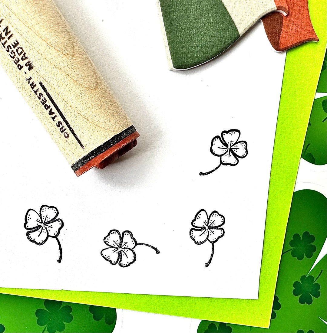 Lucky Clover Shamrock Rubber Stamp - Etsy
