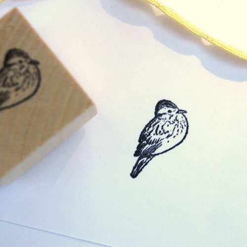 Pretty Bird Rubber Stamp - Etsy