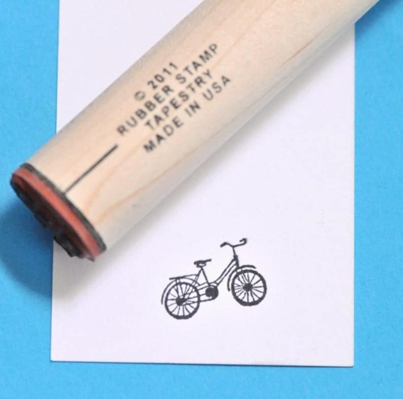 Cruiser Bicycle Rubber Stamp - Etsy UK