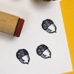Acorn Rubber Stamp - Etsy