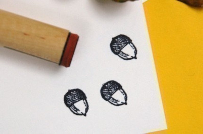Acorn Rubber Stamp - Etsy