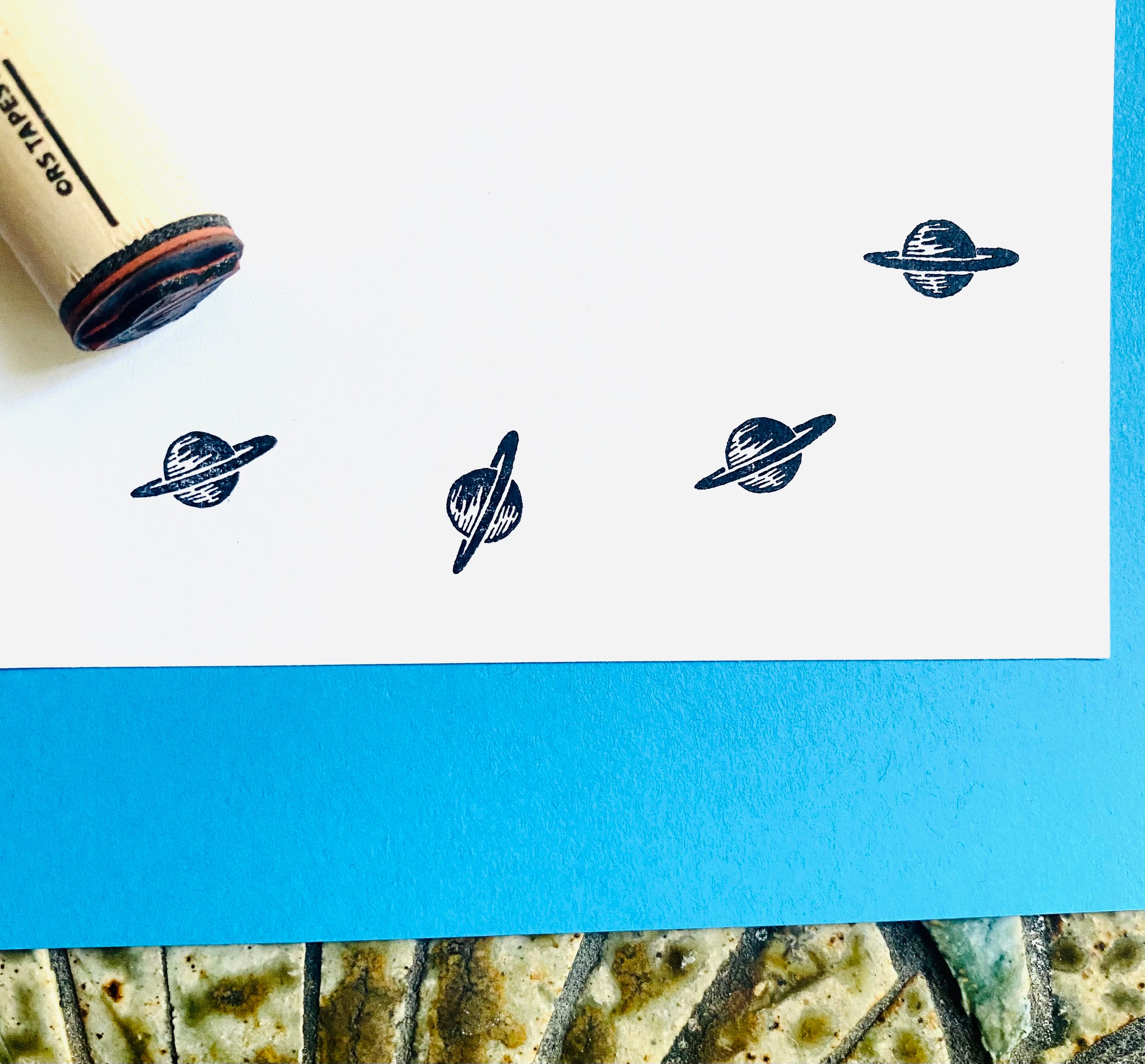Saturn Rubber Stamp - Etsy