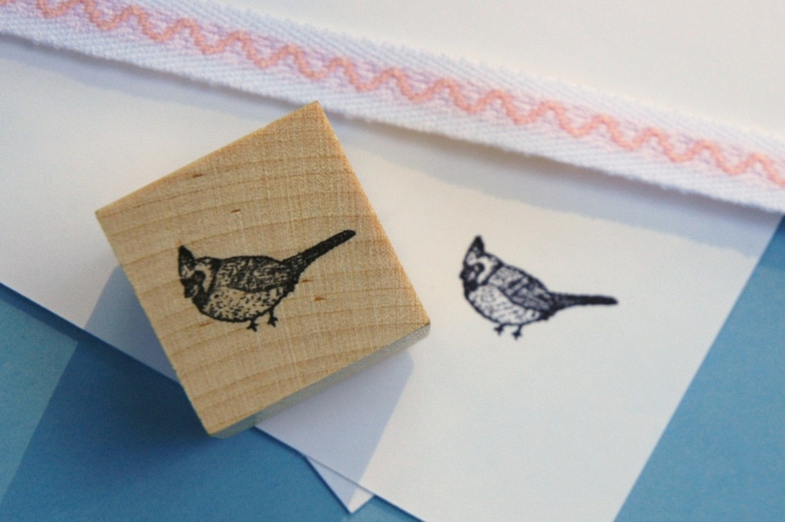 Cardinal Rubber Stamp - Etsy