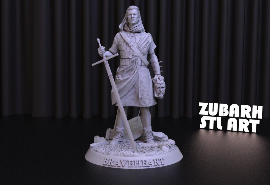 Braveheart Mel Gibson STL File for 3D Printing,3d Digital File, Stl 3D ...