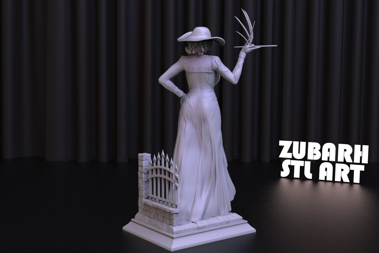 Lady Dimitrescu STL File, 3D Movie Printed STL, Downloadable Resident ...