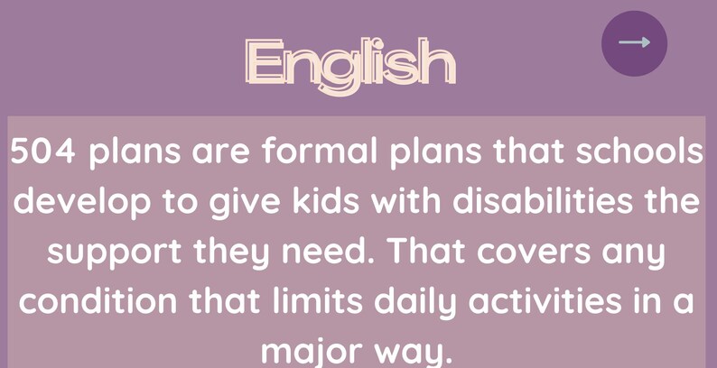 504 Plan Cheat Sheet - Etsy