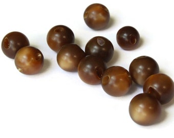 6 16mm 5/8 Inch White Ball Buttons Opaque Lucite Round Buttons Vintage ...