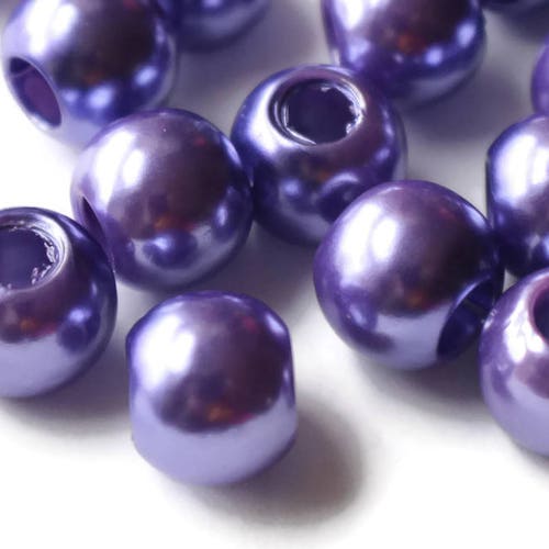 40 12mm Large Hole Pearls Red Pearl Beads European Beads - Etsy