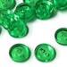 50 11mm Clear Green Buttons Flat Round Plastic Two Hole | Etsy