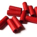 10 26mm Red Wood Tube Beads 1 Inch Vintage Beads New Old Stock Beads ...